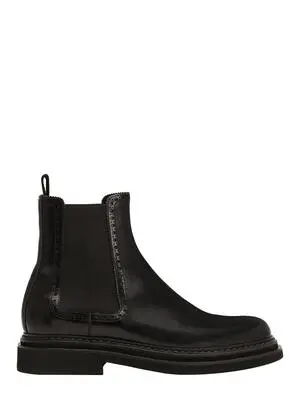 Dolce & Gabbana Brushed Calfskin Ankle Boots - Black