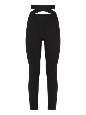 Dolce & Gabbana Viscose Pants With Straps - Black