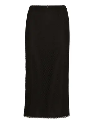 Dolce & Gabbana Mesh Pencil Skirt - Black