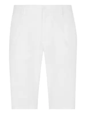 DOLCE & GABBANA Dolce & Gabbana Tailored Stretch Cotton Shorts With DG Logo Patch