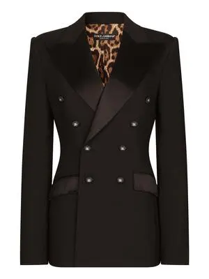 Dolce & Gabbana Satin And Duchesse Tuxedo Jacket - Black