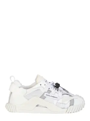 Dolce & Gabbana Reflective Fabric Ns1 Sneakers - White