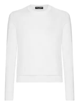 Dolce & Gabbana Dolce & Gabbana Silk Sweater With Logo White