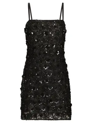 Dolce & Gabbana Sequin Embellished Mini Dress - Black
