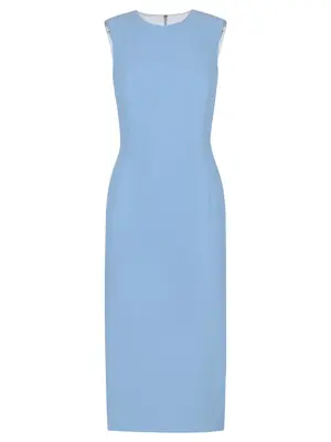 Dolce & Gabbana Wool Crêpe Sheath Dress - Azure