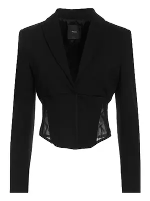Pinko Single-breasted Blazer With Lapel Collar - Black