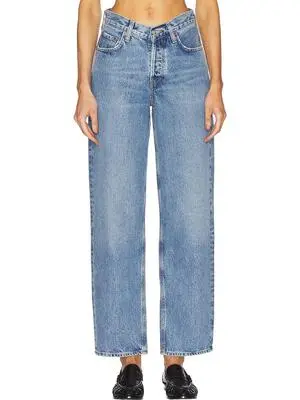 AGOLDE V Waist Baggy Jeans - Fairway