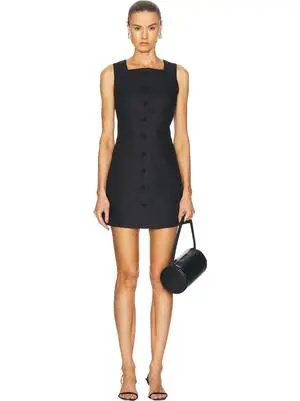 Posse Rio Button Mini Dress - Black