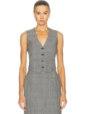 Wardrobe.NYC Vest Top - Prince Of Wales