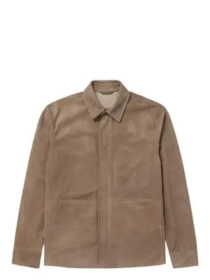Loro Piana Kim Suede Overshirt - Brown