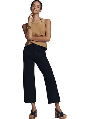 Maeve The Colette Sweater Knit Wide-leg Pants - Black