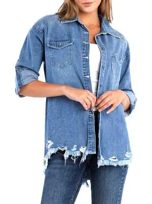 BILLY T Heart Pocket Denim Shirt - Vintage Denim