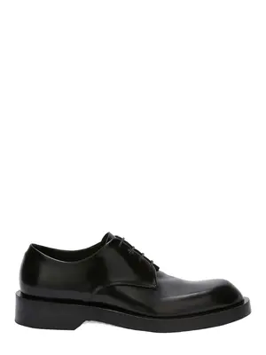 JIL SANDER Leather Lace-up Shoes - Black