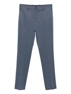 Etro Patterned Jacquard Trousers - Blue