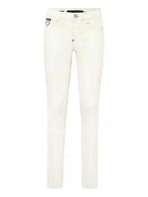Philipp Plein Crystal-heart Jeans - Neutrals