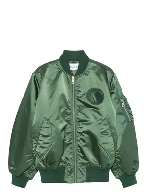ÉTUDES STUDIO Logo-patch Bomber Jacket - Green