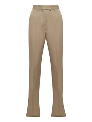 Attico Virgin-wool Trousers - Neutrals