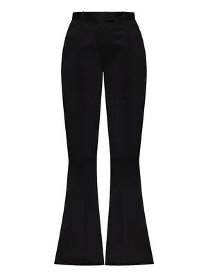 Attico Virgin-wool Flared Trousers - Black
