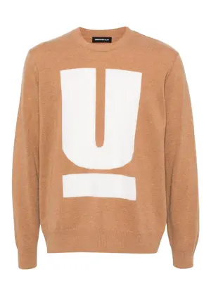 UNDERCOVERISM Logo-print Jumper - Brown