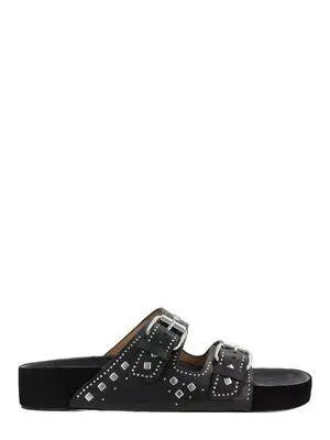 Isabel Marant Lennyo Leather Sandals - Black