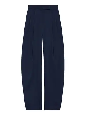 Attico Virgin Wool Palazzo Trousers - Blue