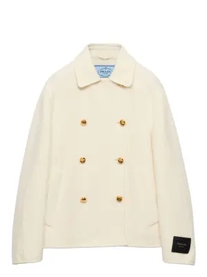 Prada Double-breasted Twill Jacket - Neutrals