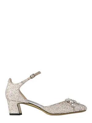 JIMMY CHOO 45mm Leather Pumps - Gold