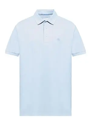 Etro Embroidered Polo Shirt - Blue