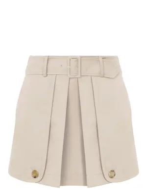 Moschino Pleated Mini Skirt - Neutrals