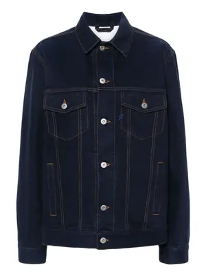 Burberry Logo-patch Denim Jacket - Blue