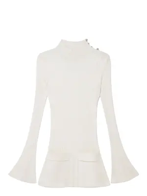 Stella McCartney Ribbed Knit Sweater - White