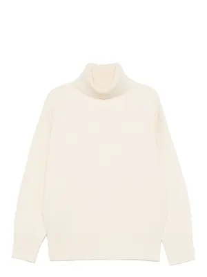 TOTEME Double-knit Turtleneck Sweater - White