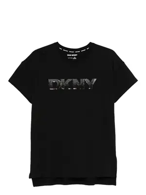 Dkny Sequin-embellished T-shirt - Black