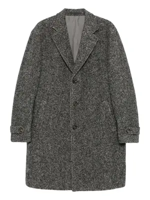 Eleventy Herringbone Tailored Coat - Grey
