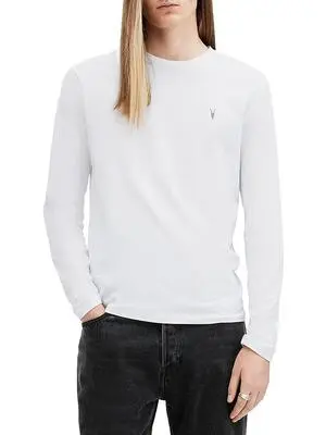 ALLSAINTS Brace Slim Fit Long Sleeve Tee - Optic White