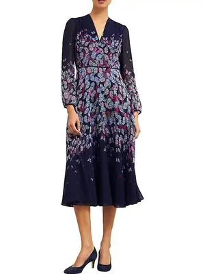 HOBBS LONDON Aurora Midi Dress - Midnight Multi