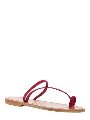 K.JACQUES Actium Embossed Strappy Sandals - Tejus Roug