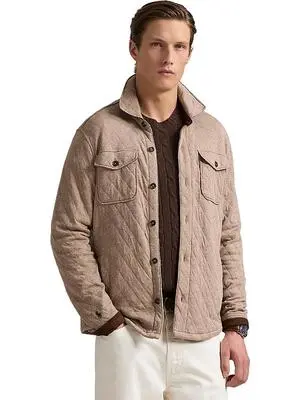 Polo Ralph Lauren Ripstop Utility Overshirt Beige Heather