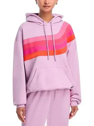 Aviator Nation Wave Pullover Hoodie - Mauve/magenta Orange