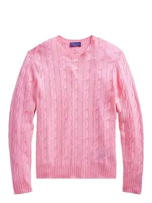 Ralph Lauren Purple Label Cable-knit Cashmere Sweater - Pink