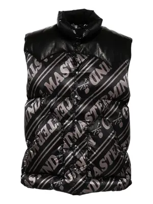 MASTERMIND WORLD Logo-print Sleeveless Jacket - Black