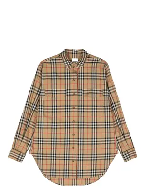 Burberry Vintage Check Cotton Shirt - Brown