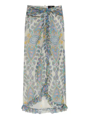 Etro Silk Skirt - Neutrals