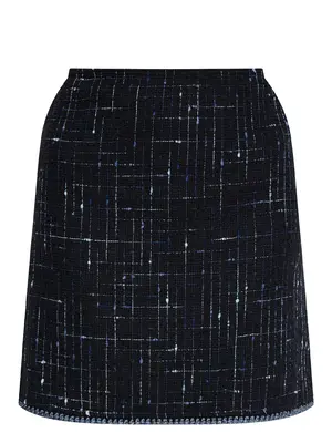 Etro High-waisted Tweed Skirt - Blue