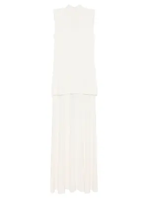 JIL SANDER Crepe Maxi Dress - Neutrals