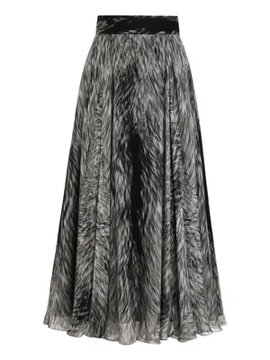 Dolce & Gabbana Graphic-print Midi Skirt - Grey