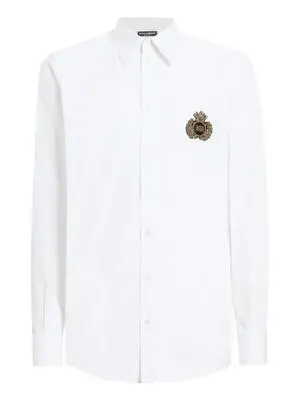 Dolce & Gabbana Logo-patch Shirt - White