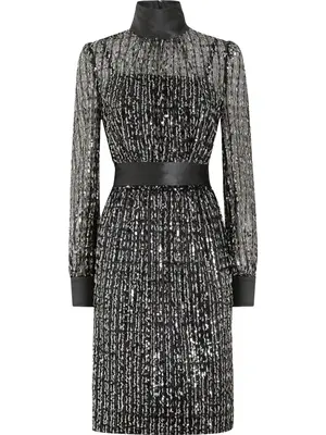 Dolce & Gabbana Sequinned Midi Dress - Black