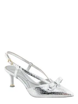 KENNETH COLE Umayra Slingback Pumps - Silver Snake