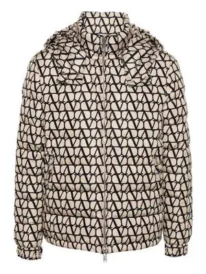 Valentino Garavani Toile Iconographe Down Jacket - Beige/black